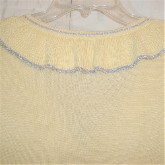 Michel Rene | Sweaters | Michel Rene Yellow Silver Trim 2 Sleeve ...